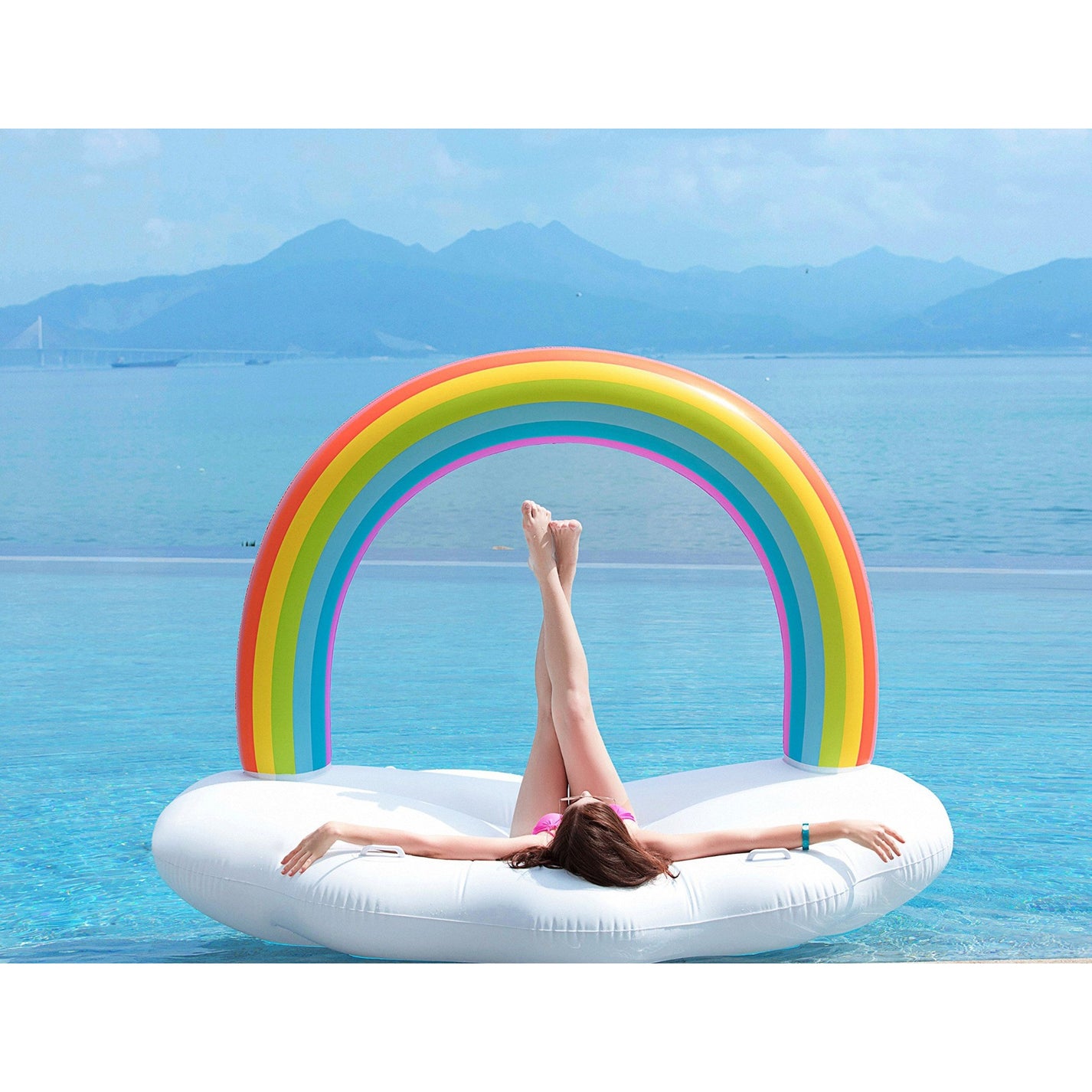Rainbow Cloud Pool Float – Odd Gifts.com