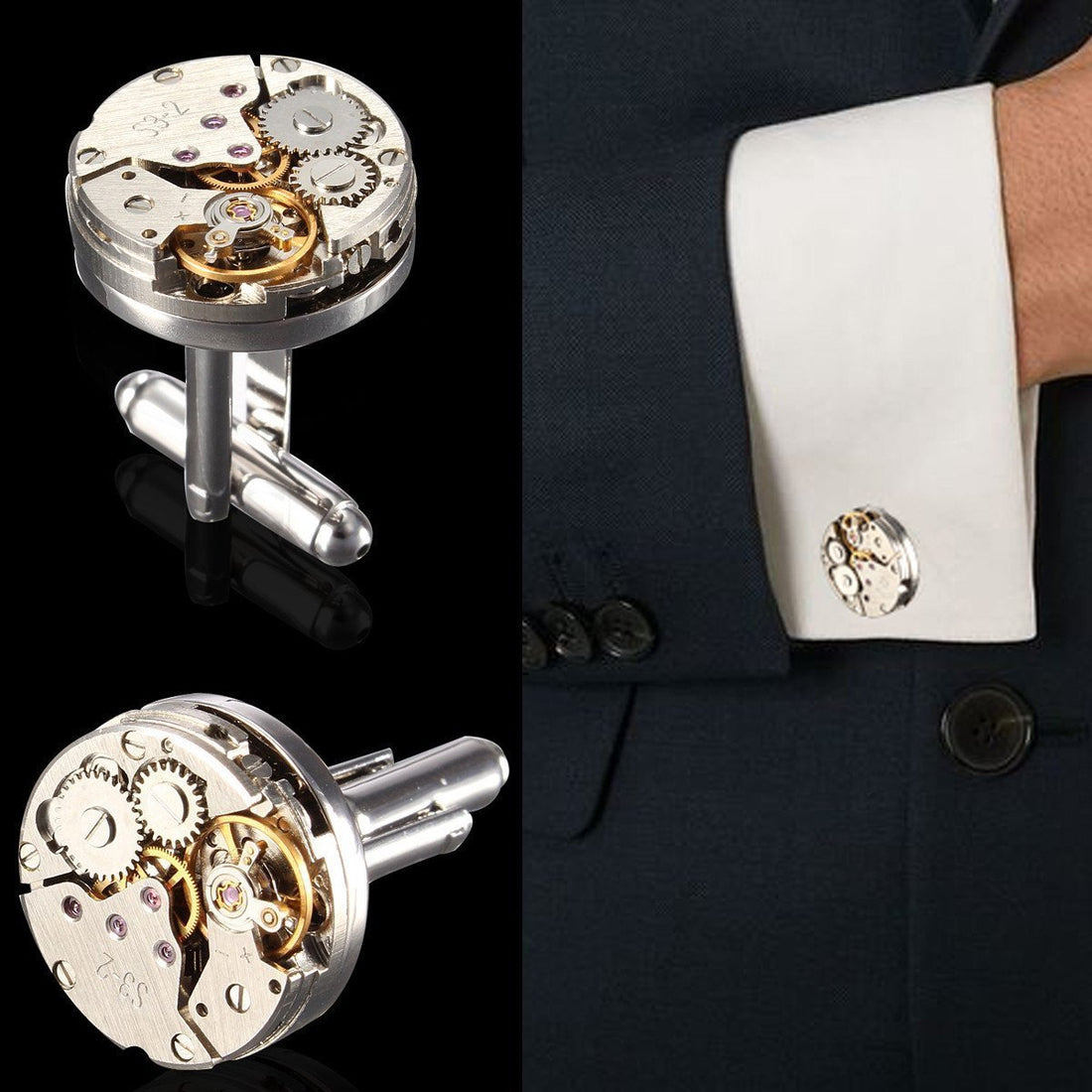 Steampunk Mechanical Cufflinks – Odd Gifts.com