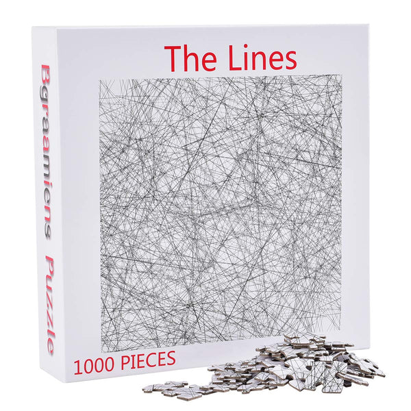 This 1,000 piece jigsaw puzzle is made up of hundreds of straight line ...