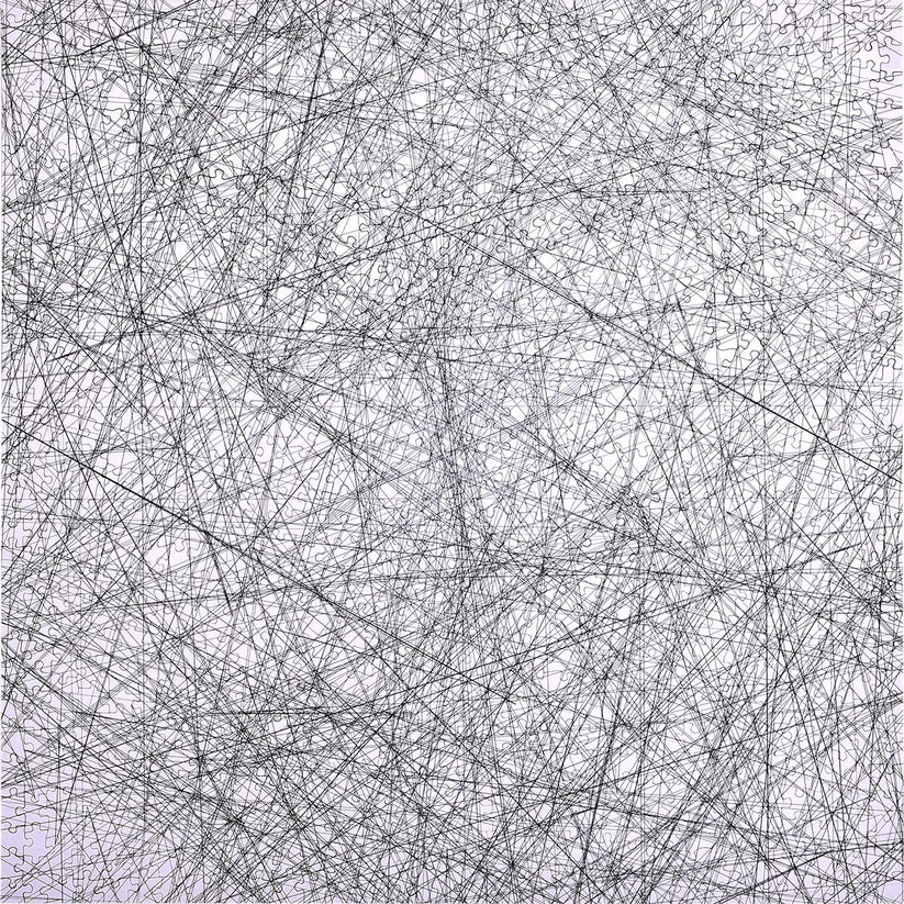 This 1,000 piece jigsaw puzzle is made up of hundreds of straight line ...